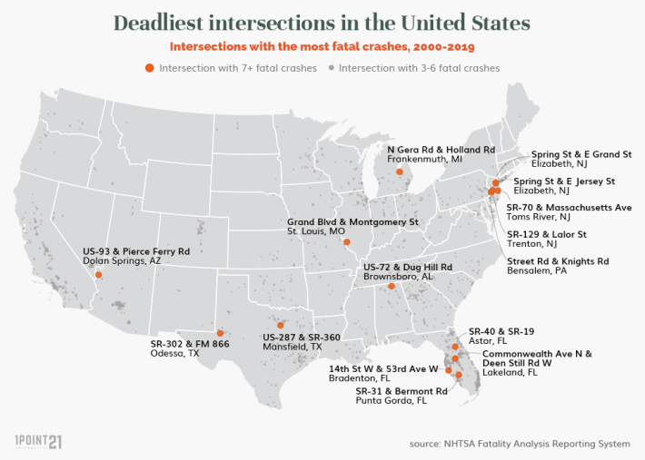 SEE IT: The Deadliest Intersections in the United States for Motorists ...